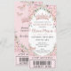 Cherry Blossoms Rose Gold Quinceañera VIP Ticket Invitation | Zazzle