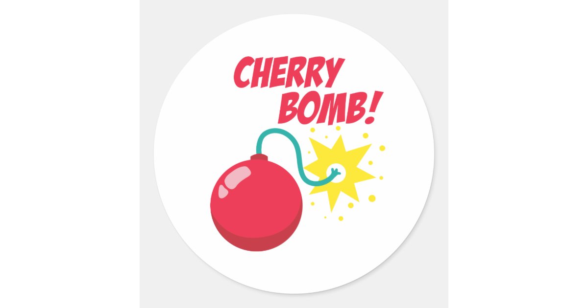 Cherry Bomb! Classic Round Sticker | Zazzle