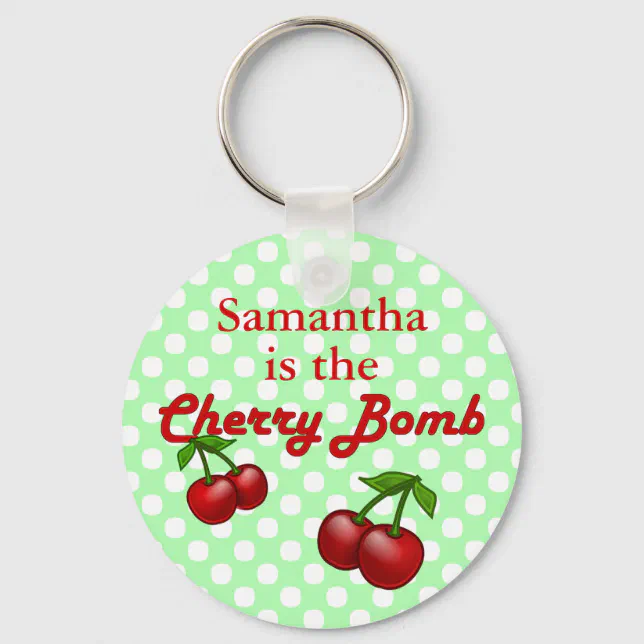Cherry Bomb Custom Keychain | Zazzle