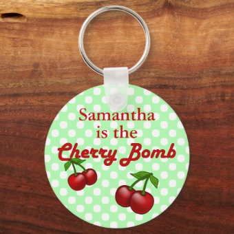 Cherry Bomb Custom Keychain | Zazzle