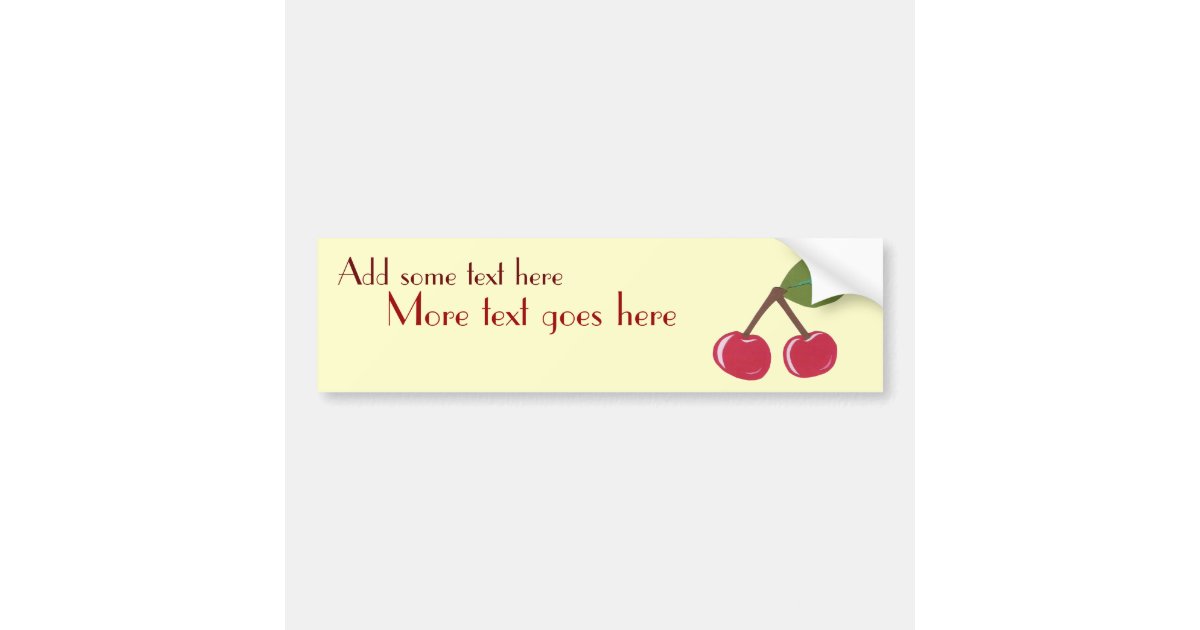 Cherry Bumper Sticker | Zazzle