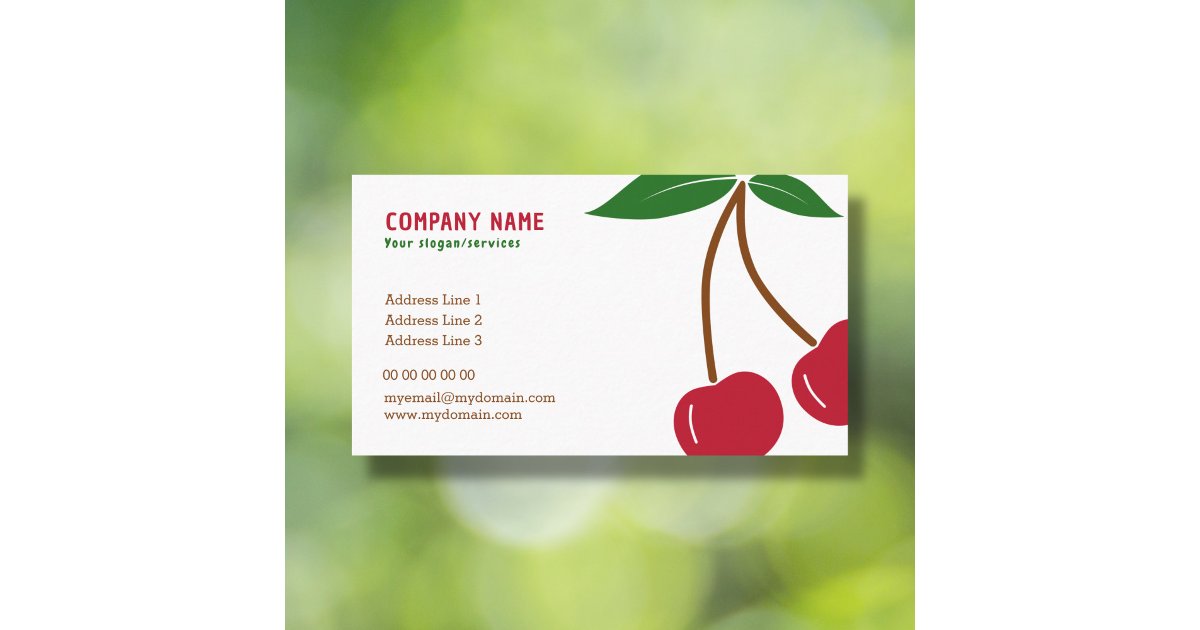 Cherry Business Card | Zazzle