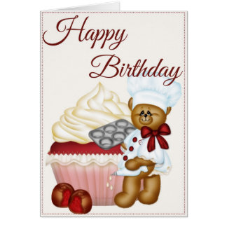 Bakers Birthday Cards | Zazzle