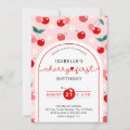 Cherry First Birthday 1st Birthday Invitation | Zazzle