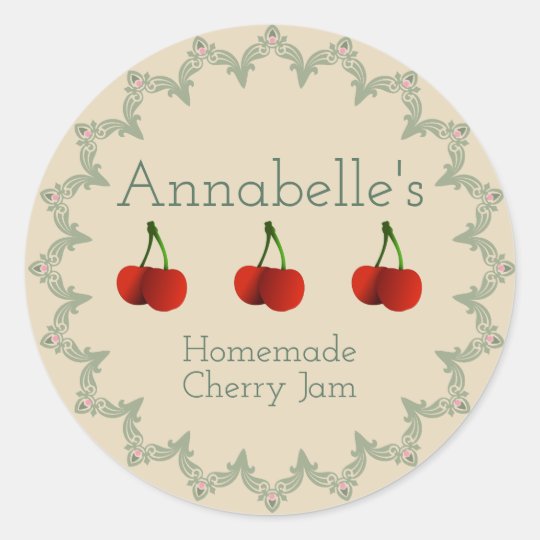 Cherry Jam Label | Zazzle.com