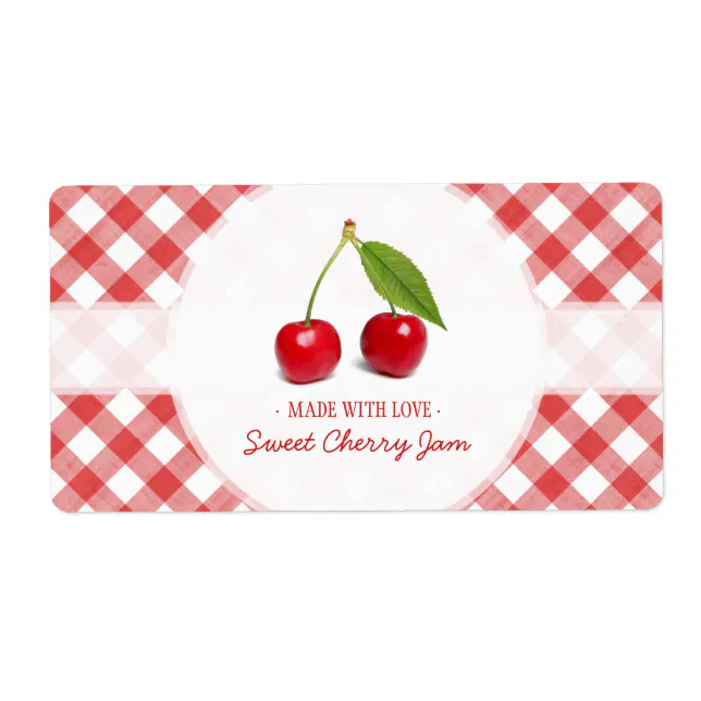 Cherry Jam label | Zazzle