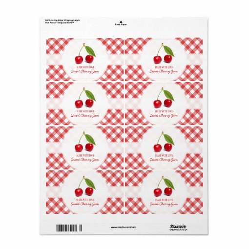 Cherry Jam label | Zazzle