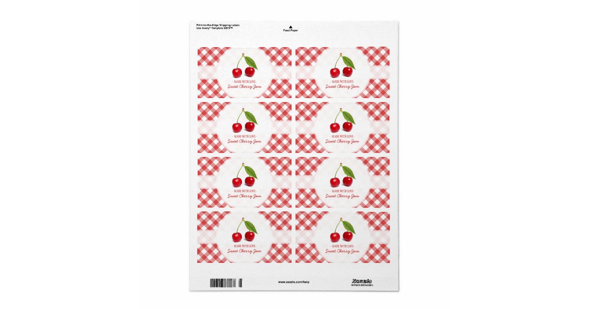 Cherry Jam label | Zazzle