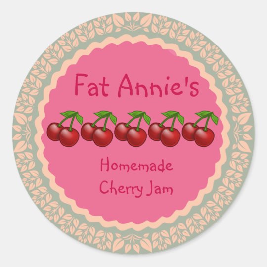 Cherry Jam Label | Zazzle.com
