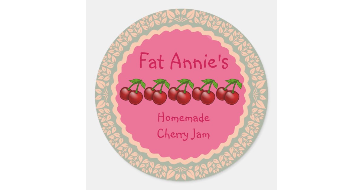 Cherry Jam Label | Zazzle