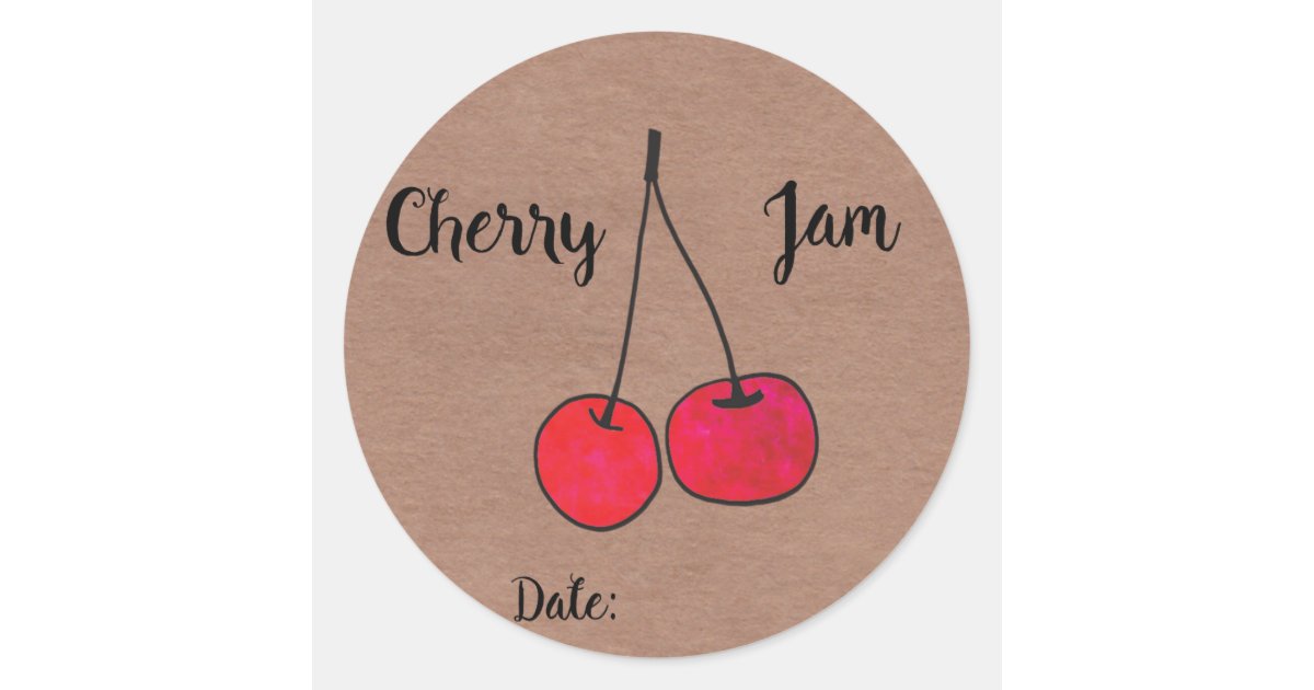 Cherry Jam Labels | Zazzle