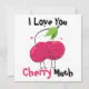 Cherry Love Pun Flat Card | Zazzle