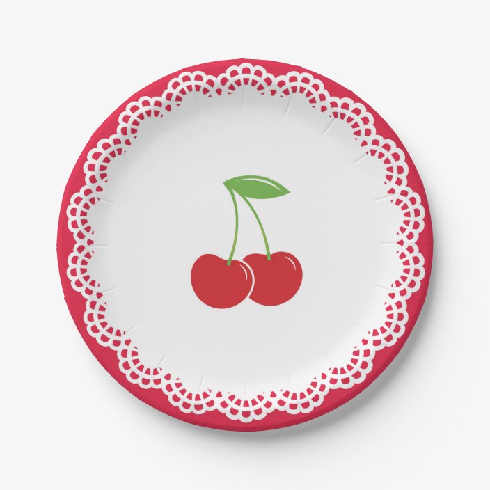 Cherry Party Dessert Plate | Zazzle.com