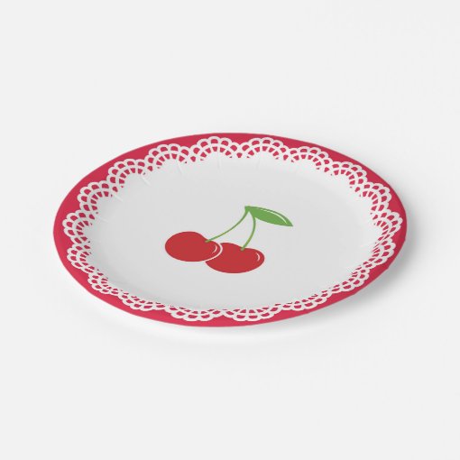 Cherry Party Dessert Plate | Zazzle
