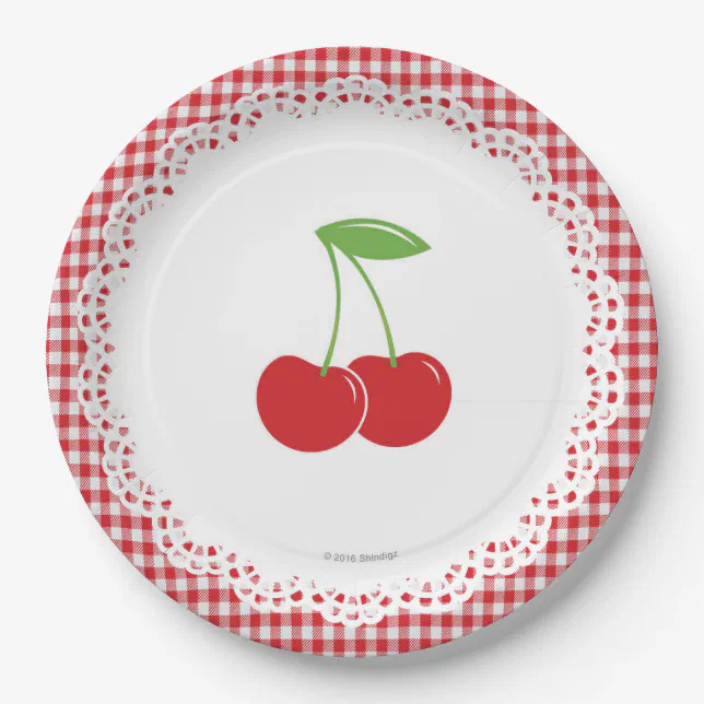 Cherry Party Paper Plate | Zazzle