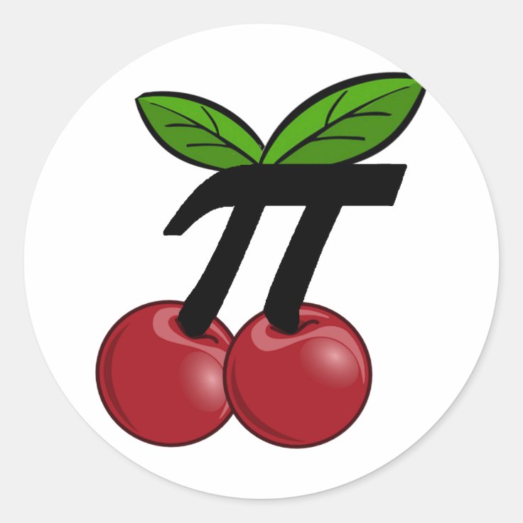 Cherry Pi Classic Round Sticker | Zazzle