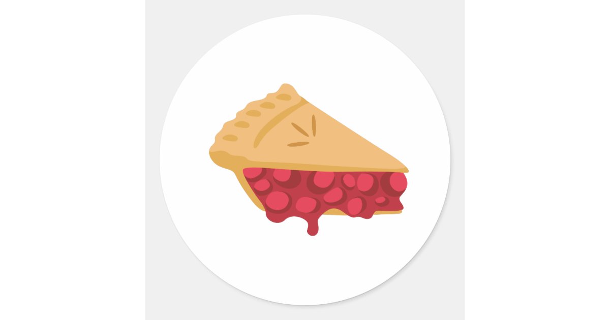 Cherry Pie Classic Round Sticker | Zazzle