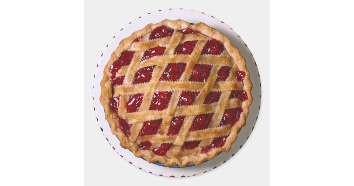 Cherry Pie Classic Round Sticker | Zazzle