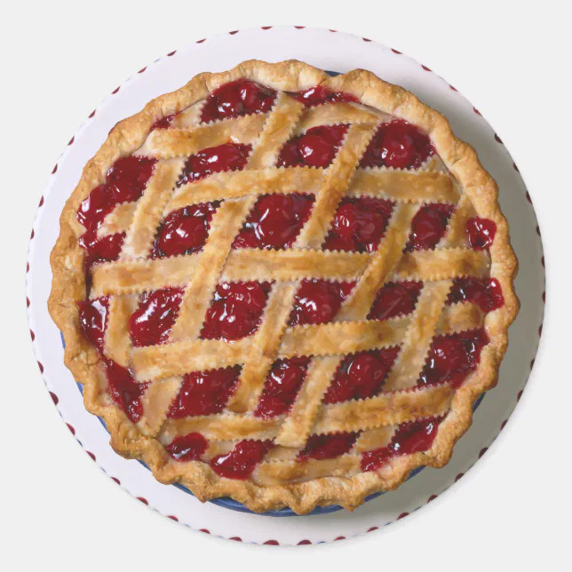 Cherry Pie Classic Round Sticker | Zazzle