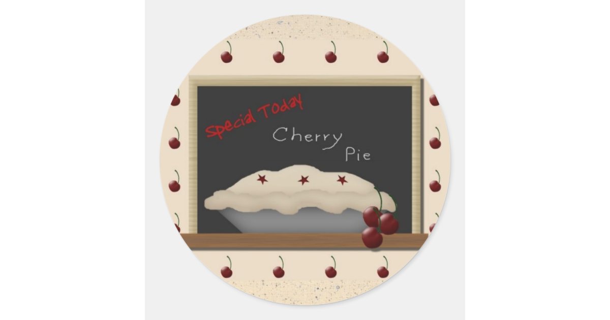 Cherry Pie Sticker | Zazzle