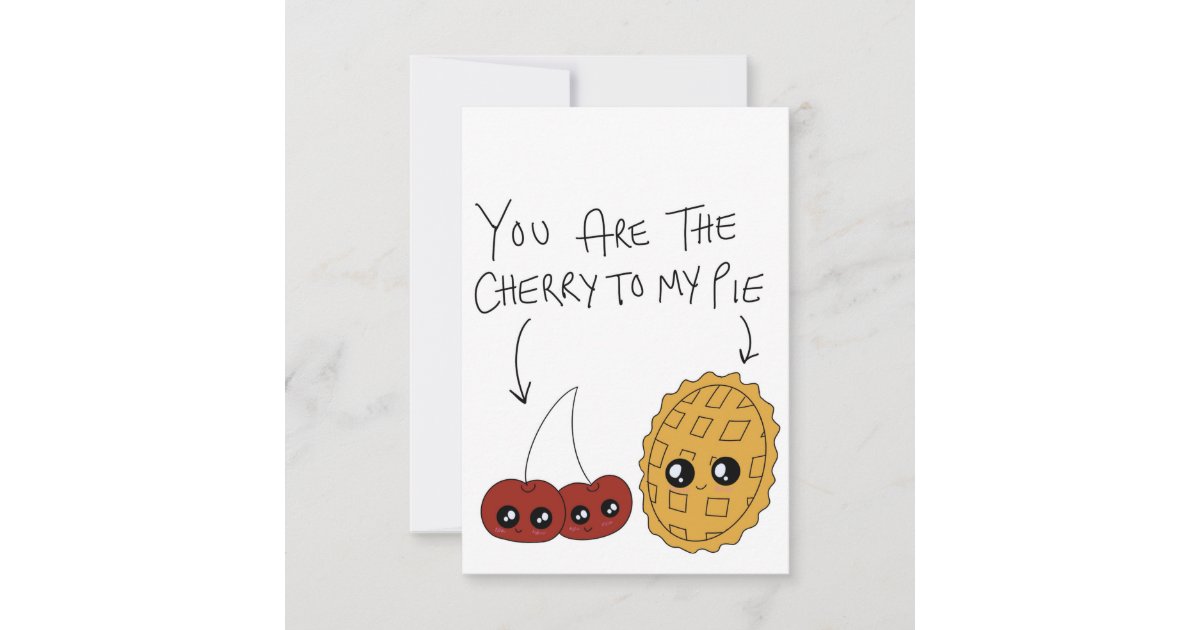 Cherry pie thank you card | Zazzle
