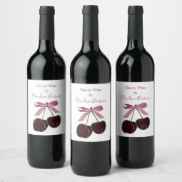 Cherry Wine Label | Zazzle