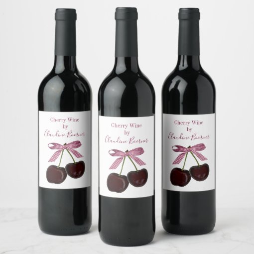 Cherry Wine Label | Zazzle