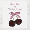 Cherry Wine Label | Zazzle
