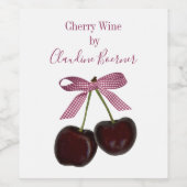 Cherry Wine Label | Zazzle