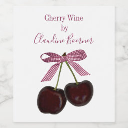 Cherry Wine Label | Zazzle