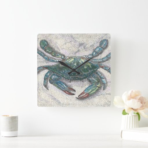 Chesapeake Bay Blue Crab Wall Clock | Zazzle