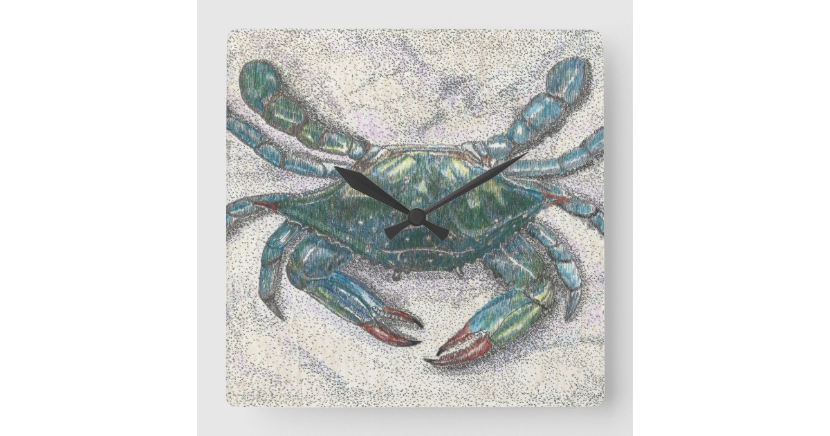 Chesapeake Bay Blue Crab Wall Clock | Zazzle