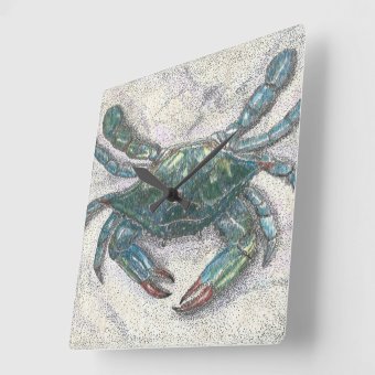 Chesapeake Bay Blue Crab Wall Clock | Zazzle