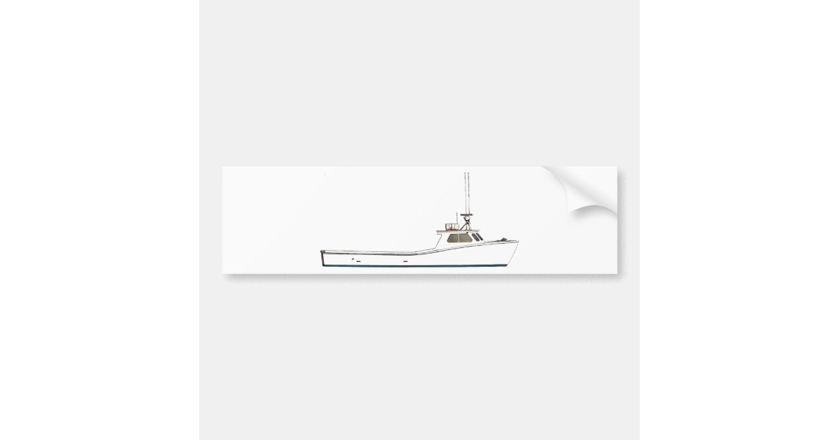 Chesapeake Bay Deadrise Boat Bumper Sticker | Zazzle
