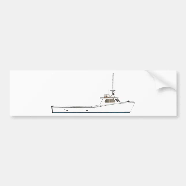 Chesapeake Bay Deadrise Boat Bumper Sticker | Zazzle