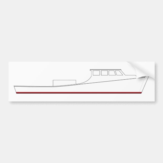 Chesapeake Bay deadrise boat (full cabin) Bumper Sticker | Zazzle.com