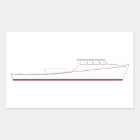 Chesapeake Bay deadrise boat (full cabin) Rectangular Sticker | Zazzle