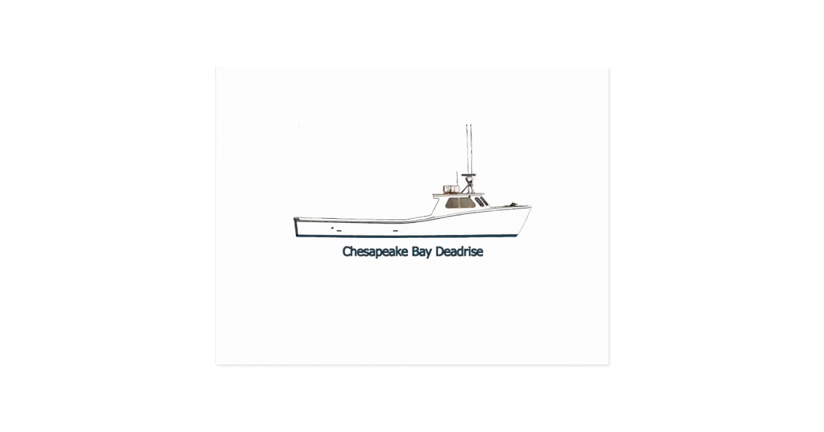 Chesapeake Bay Deadrise Boat (titled) Postcard | Zazzle.com