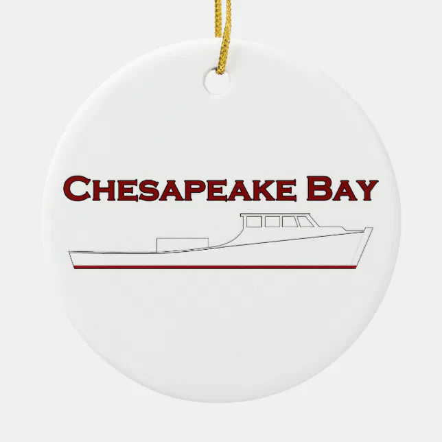 Chesapeake Bay Deadrise Workboat Ceramic Ornament | Zazzle