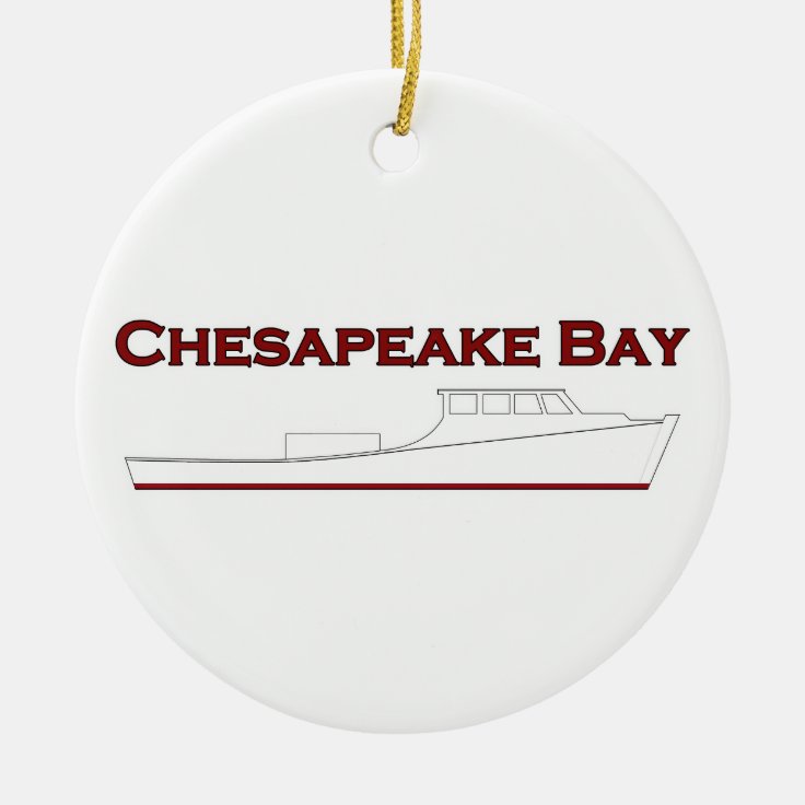 Chesapeake Bay Deadrise Workboat Ceramic Ornament | Zazzle