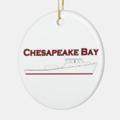 Chesapeake Bay Deadrise Workboat Ceramic Ornament | Zazzle