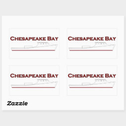 Chesapeake Bay Deadrise Workboat Rectangular Sticker | Zazzle