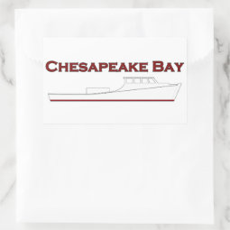 Chesapeake Bay Deadrise Workboat Rectangular Sticker | Zazzle