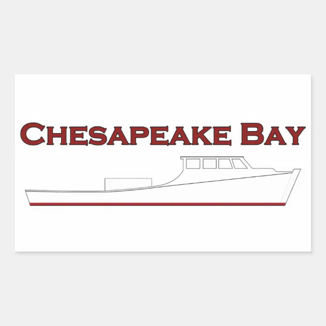 Chesapeake Bay Deadrise Workboat Rectangular Sticker | Zazzle