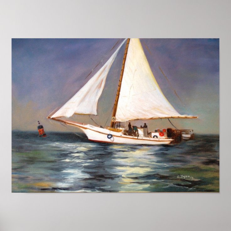 Chesapeake Bay Skipjack Poster | Zazzle