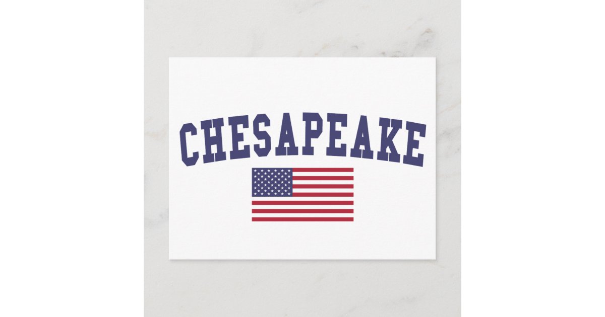 Chesapeake US Flag Postcard | Zazzle