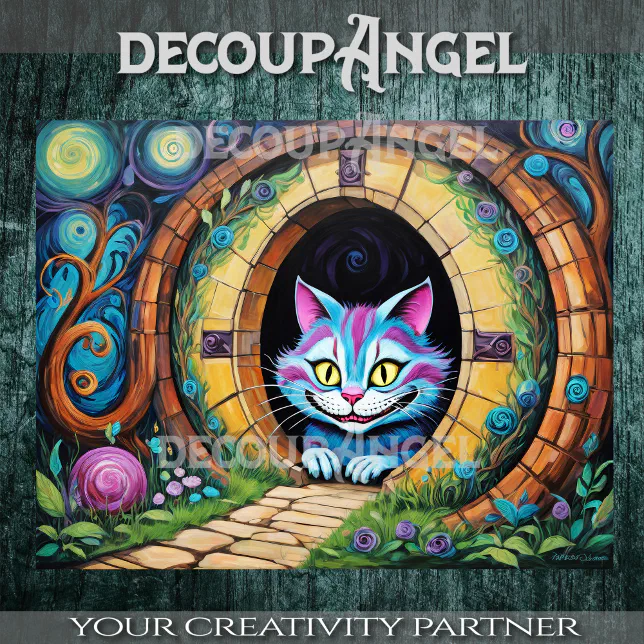 Cheshire Cat #1 - Decoupage- Tissue Paper | Zazzle
