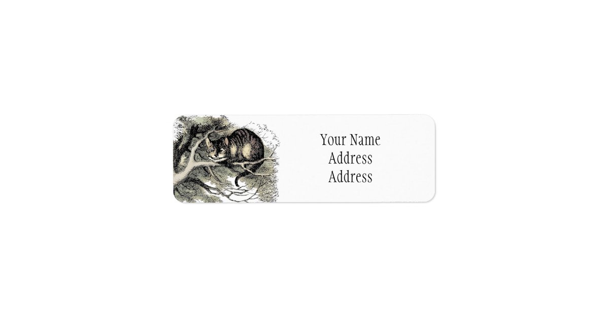 Cheshire Cat Alice Wonderland Classic Label | Zazzle
