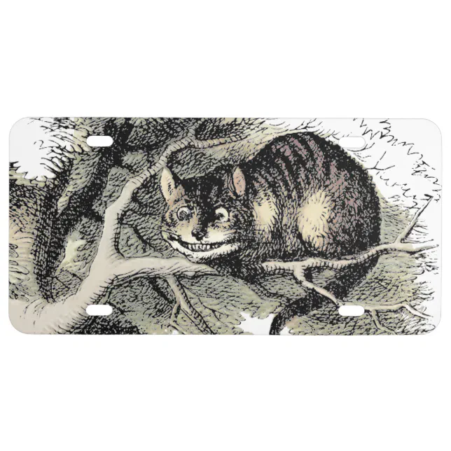 Cheshire Cat Alice Wonderland Classic License Plate | Zazzle