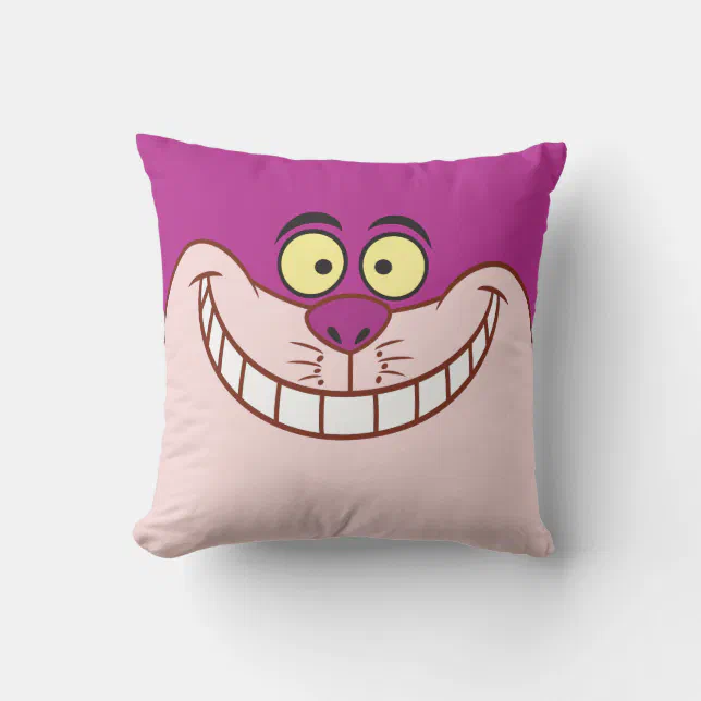 Cheshire Cat Face Throw Pillow | Zazzle